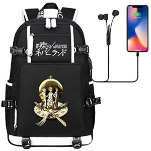 GO2COSY Anime The Promised Neverland Backpack Daypack Student Bag School Bag Bookbag Shoulder Bag