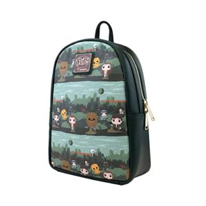 Loungefly: Star Wars - Hans Solo and Princess Leia in Endor Forrest, Mini Backpack, Amazon Exclusive, Multicolor, (STBK0237)