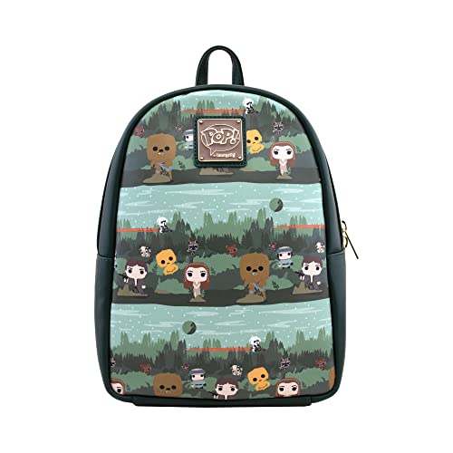 Loungefly: Star Wars - Hans Solo and Princess Leia in Endor Forrest, Mini Backpack, Amazon Exclusive, Multicolor, (STBK0237)