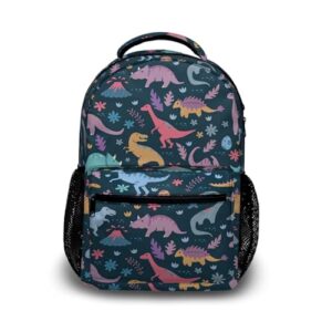 giwawa colorful dinosaur bookbag cute flowers plants schoolbag laptop fashion roomy backpack travel hiking daypack for teens kids one size