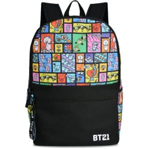 bt21 line friends laptop backpack, computer travel bag, multi, standard