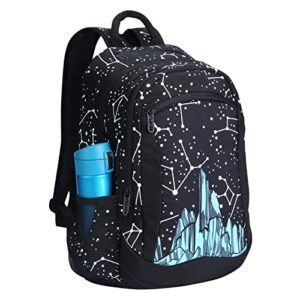 uniker constellation school backpack for teen girls,space backpack boys,schoolbag for preteen,bookbag for middle school,16.5 inch laptop backpack for 14 inch laptop