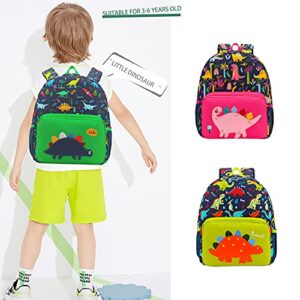 willikiva Kids Preschool Dinosaur Toddler Backpack for Boys and Girls School Bag(Orange Dinosaur)