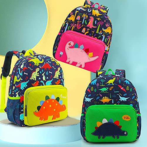 willikiva Kids Preschool Dinosaur Toddler Backpack for Boys and Girls School Bag(Orange Dinosaur)