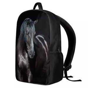 Cumagical Black Horse Schoolbag Bookbag Kids/Boys/Girls Backpack Casual Daypack