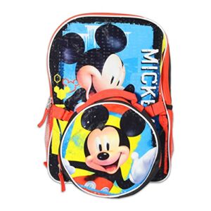 Disney Classics Mickey Mouse Backpack Mickey School Supplies ~ Mickey Lunch Box And Backpack Bundle With Mickey Mouse Stickers And 200+ Highlights Stickers (Mickey Mouse School Bag)