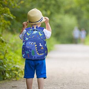 Bagseri Toddler Backpack, Dinosaur Backpack for Boys, Lightweight Kids Backpack Daycare Bag Preschool Backpack, 12 Inch (Cute Dinosaur, Blue)