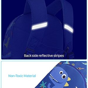 Bagseri Toddler Backpack, Dinosaur Backpack for Boys, Lightweight Kids Backpack Daycare Bag Preschool Backpack, 12 Inch (Cute Dinosaur, Blue)