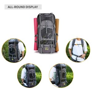 Dehikewell Hiking Backpack, 60L Large Rucksack for Men Women, Water-resistant Lightweight Daypack Ideal for Camping Trekking Travel