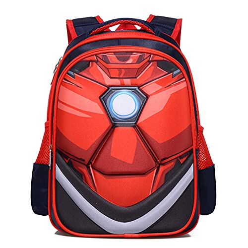 Reorzon Kids Toddler School Backpack 3D Comic Student Schoolbag Waterproof Lightweight Elementary Bookbags for Boys Girls (Blue, 27cm*16cm*36cm)