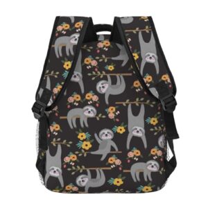 Granbey Sloth Backpacks Sloths Dream Bookbag Animal Boys Bookbags Girls Flower Book Bag One Size