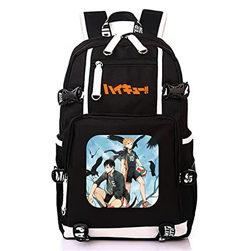 ISaikoy Anime Haikyuu Backpack Satchel Bookbag Daypack School Bag Laptop Shoulder Bag Style 3