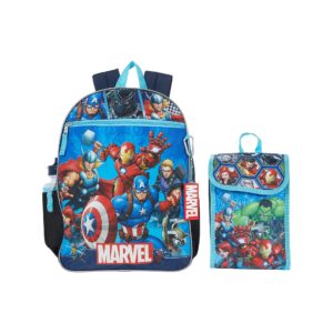 Fast Forward Marvel Avenger School Backpack for Kids 5 Pieces Backpack Set -16 Inch Multicolor Shoulder Bag