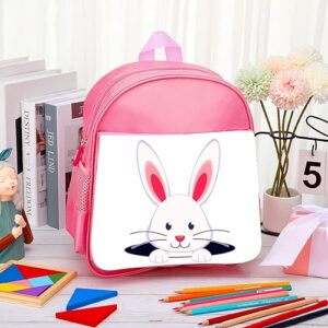 Frienda Custom Personalized Sublimation Backpack Preschool Kindergarten Kid Toddler School Backpacks for Girls Boys, 13.3 x 10.6 Inch (Pink)