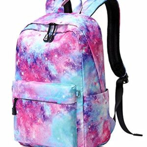 Ecodudo Cute Lightweight Galaxy Backpacks Girls School Bags Kids Bookbags (Galaxy Pink)