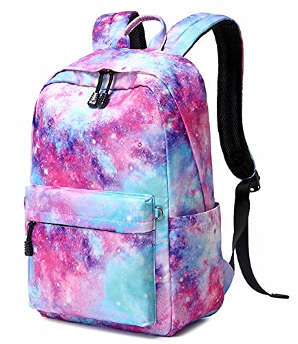 Ecodudo Cute Lightweight Galaxy Backpacks Girls School Bags Kids Bookbags (Galaxy Pink)