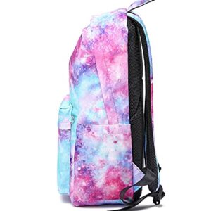 Ecodudo Cute Lightweight Galaxy Backpacks Girls School Bags Kids Bookbags (Galaxy Pink)