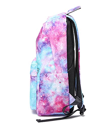 Ecodudo Cute Lightweight Galaxy Backpacks Girls School Bags Kids Bookbags (Galaxy Pink)