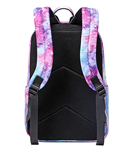 Ecodudo Cute Lightweight Galaxy Backpacks Girls School Bags Kids Bookbags (Galaxy Pink)