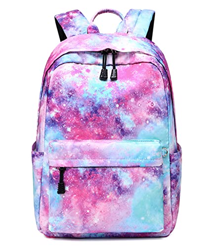 Ecodudo Cute Lightweight Galaxy Backpacks Girls School Bags Kids Bookbags (Galaxy Pink)