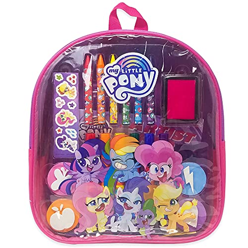 Leap Year My Little Pony Art & Activity Backpack | Resealable, Zipper Backpack with Adjustable Straps | Travel Ready Activities