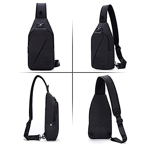 Peicees Sling Bag For Men Women Wateproof Sling Backpack Mens Crossbody Bag Chest Bag Sling Purse For Women Travel/Hiking