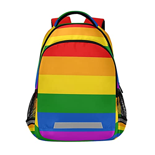 Backpack Bookbag Rainbow Flag School Bag Travel Bag for Girls Boys Teen One Size