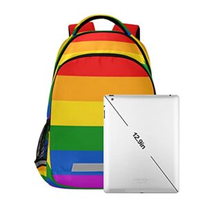 Backpack Bookbag Rainbow Flag School Bag Travel Bag for Girls Boys Teen One Size