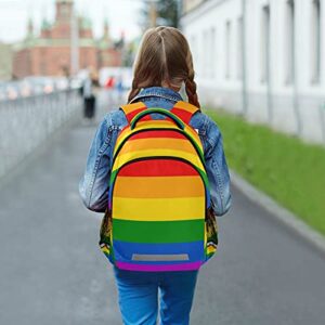 Backpack Bookbag Rainbow Flag School Bag Travel Bag for Girls Boys Teen One Size