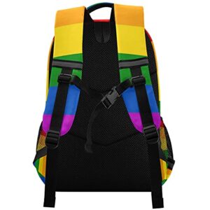 Backpack Bookbag Rainbow Flag School Bag Travel Bag for Girls Boys Teen One Size