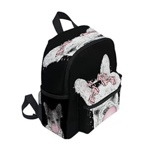 Cute Toddler Backpack Mini Travel Bag Cute French Bulldog for Baby Girl Boy Age 3-7