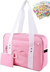 heart kawaii ita japanese bag anime sticker & kawaii wallet purse cute backpacks for woman trendy stuff gift ideas book bags tote pin anime backpack kawaii accessories cheap laptop handbag pink