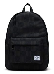 herschel classic, black checkered textile, one size