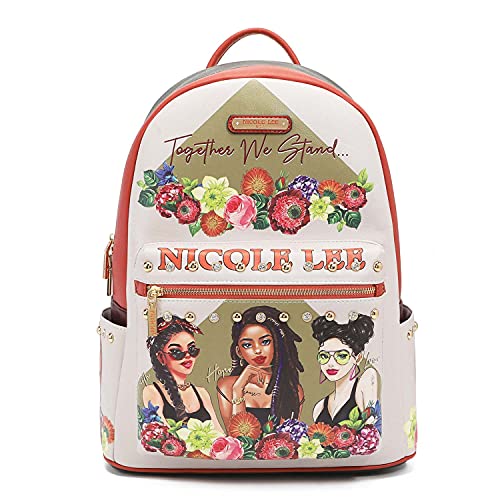 Nicole Lee Large Laptop Backpack with USB Charging Port (TOGETHER WE STAND)