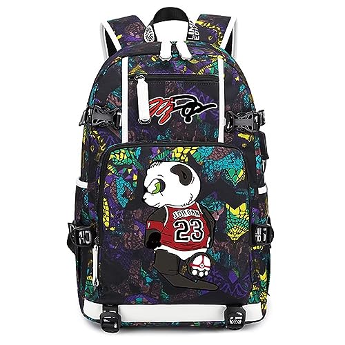 fanwenfeng Basketball Legend Never Ends Multifunction Backpack Travel Laptop Daypack Fans Bag For Men Women (Style 9)