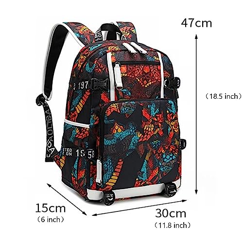 fanwenfeng Basketball Legend Never Ends Multifunction Backpack Travel Laptop Daypack Fans Bag For Men Women (Style 9)