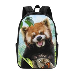 icomon red panda backpack boys/girls school computer backpacks book bag travel hiking camping daypack