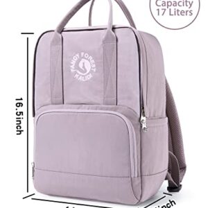 KALIDI Laptop Backpack Casual Women School Bag for 15.6inch Laptop Travel Back Pack with Handle, Water Resistant College High School Girls Work Backpack, Purple