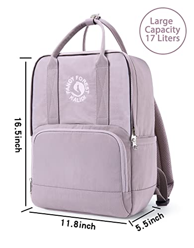 KALIDI Laptop Backpack Casual Women School Bag for 15.6inch Laptop Travel Back Pack with Handle, Water Resistant College High School Girls Work Backpack, Purple