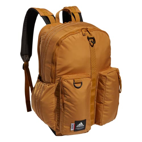 adidas Iconic 3 Stripe Backpack, Mesa Brown/Black, One Size