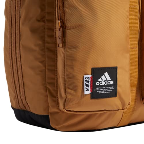 adidas Iconic 3 Stripe Backpack, Mesa Brown/Black, One Size