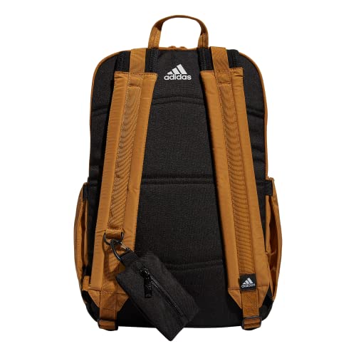 adidas Iconic 3 Stripe Backpack, Mesa Brown/Black, One Size