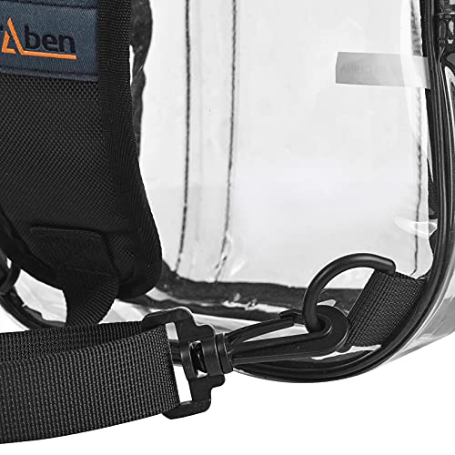 Oraben Clear Backpack Stadium Approved Clear Bag, Small PVC Crossbody Shoulder Backpack Clear Sling Bag Chest Bag for Festivals and Games