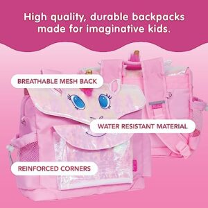 Bixbee Kids Backpack, Pink Unicorn Bookbag for Girls & Boys Ages 5-7 | Daycare, Preschool, Elementary School Bag for Kids | Easy to Carry & Water Resistant