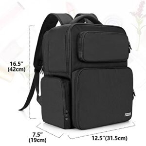 BAFASO Large Makeup Backpack, Makeup Bag with Sleeve for Laptop, Black