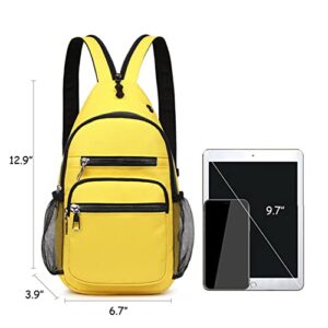 Peicees Zip-Off Small Backpack Purse For Women Waterproof Sling Bag Crossbody Chest Bag With Earphone Hole For Travel Hiking