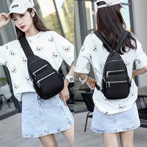 Peicees Zip-Off Small Backpack Purse For Women Waterproof Sling Bag Crossbody Chest Bag With Earphone Hole For Travel Hiking