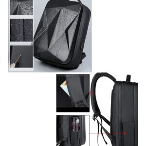 SOLOAD Hard Shell Laptop Backpack 17 Inch Business Gaming Backpack Waterproof with USB Charging Port (Hard Shell Black)