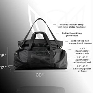 Xtreme Sight Line ~ Xecutive Transport Faraday Duffel Bag for Military Use ~ MOLLE System ~ Computer Towers and Other Large Electronics ~ Data Security for Executive Travel ~ Shoulder Strap Included ~ Tracking/Hacking Defense ~ Removable Foam Padded for E