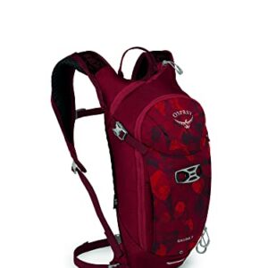 Osprey Salida 8L Women's Biking Backpack with Hydraulics Reservoir, Claret Red, One Size